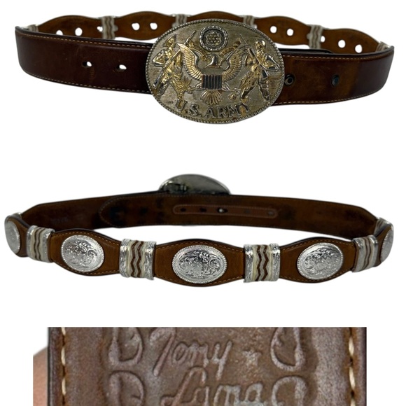 Tony Lama | Accessories | Tony Lama Mens 32 Belt Brown Us Army ...